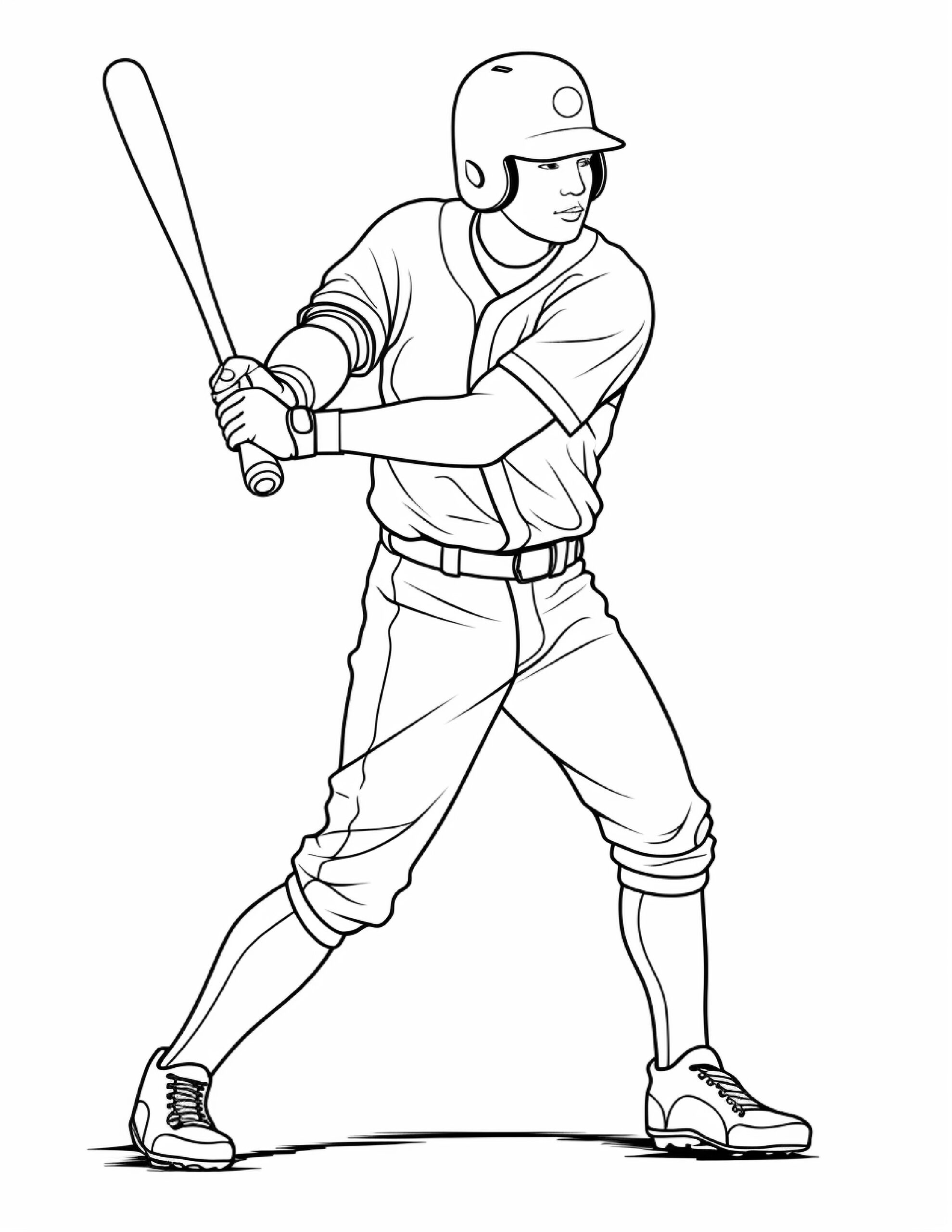 200 Free Baseball Coloring Pages - Printable Player