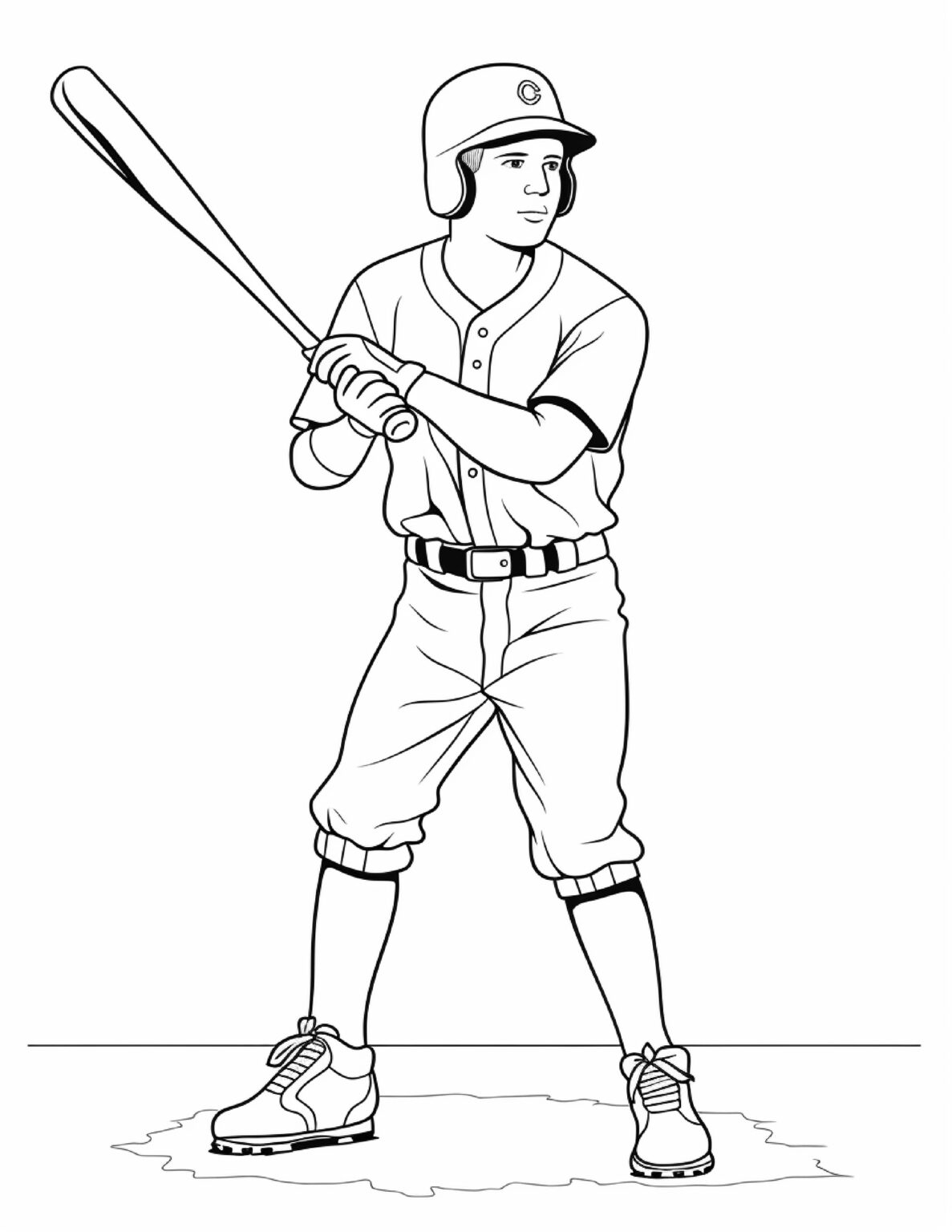 200 Free Baseball Coloring Pages - Printable Player