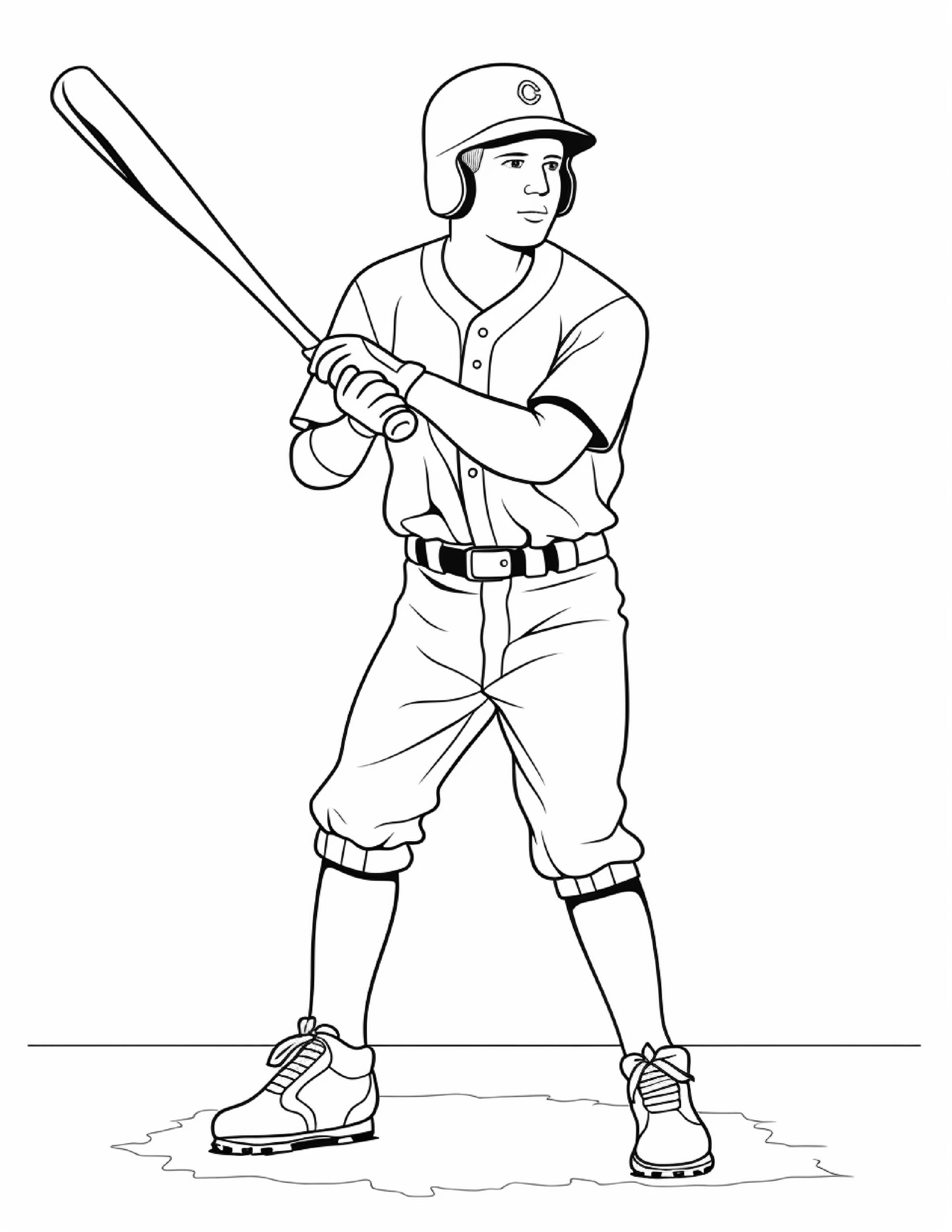 200 Free Baseball Coloring Pages - Printable Player