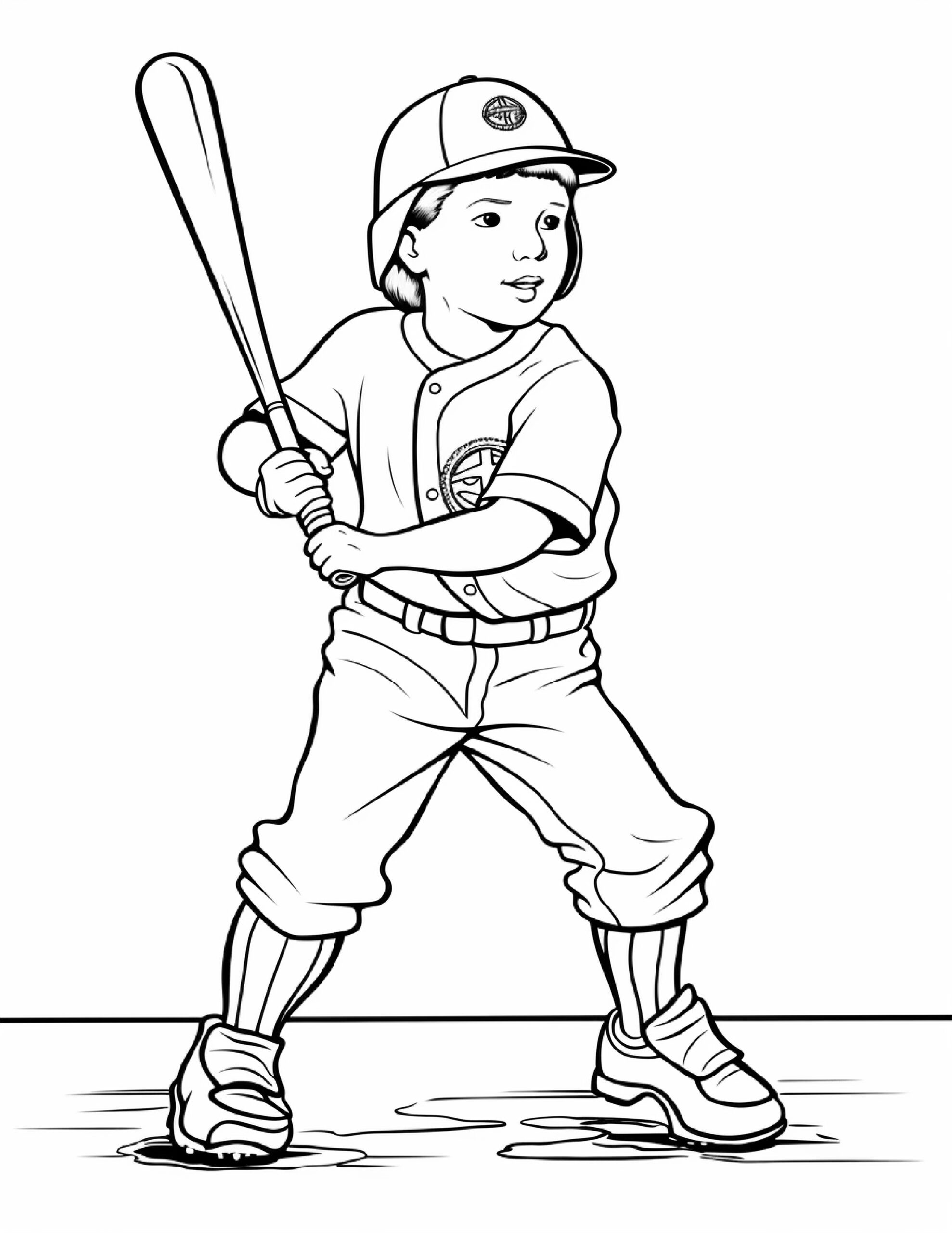 200 Free Baseball Coloring Pages - Printable Player