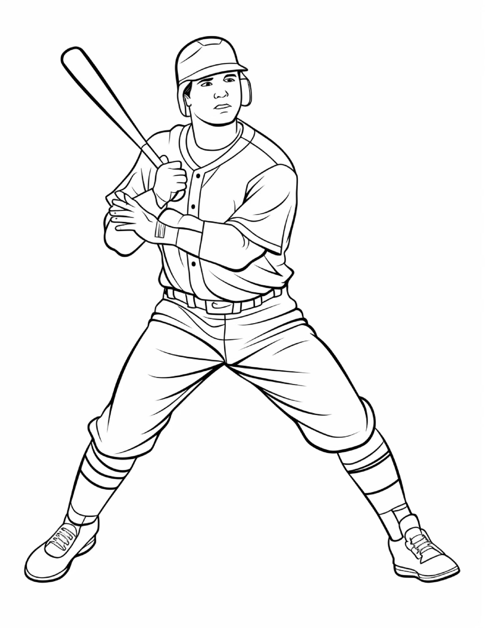 200 Free Baseball Coloring Pages - Printable Player