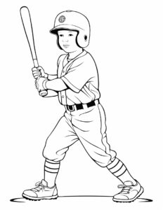 200 Free Baseball Coloring Pages - Printable Player