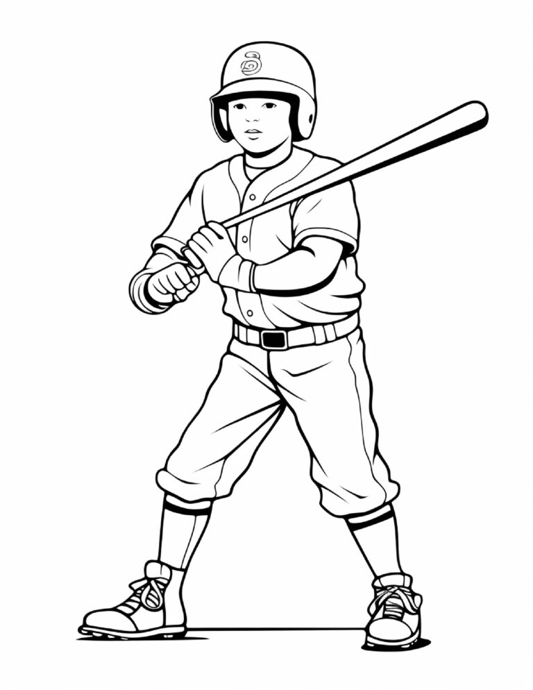 200 Free Baseball Coloring Pages - Printable Player