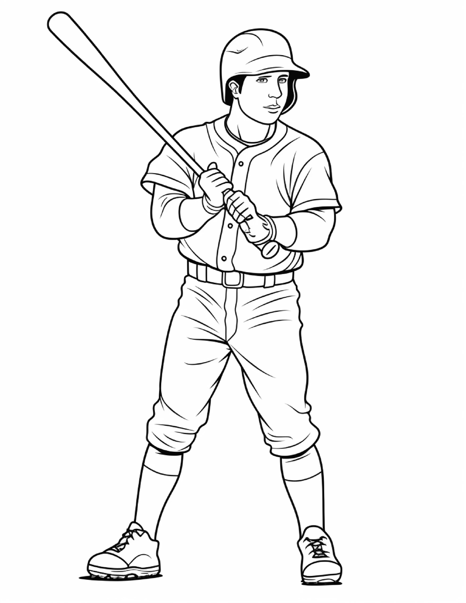 200 Free Baseball Coloring Pages - Printable Player