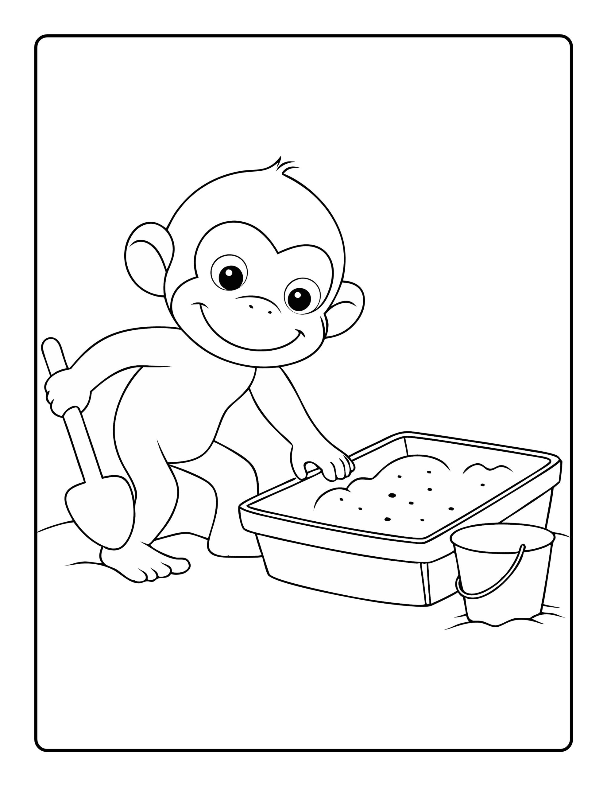 20 Free Monkey Coloring Pages - Printable Cute