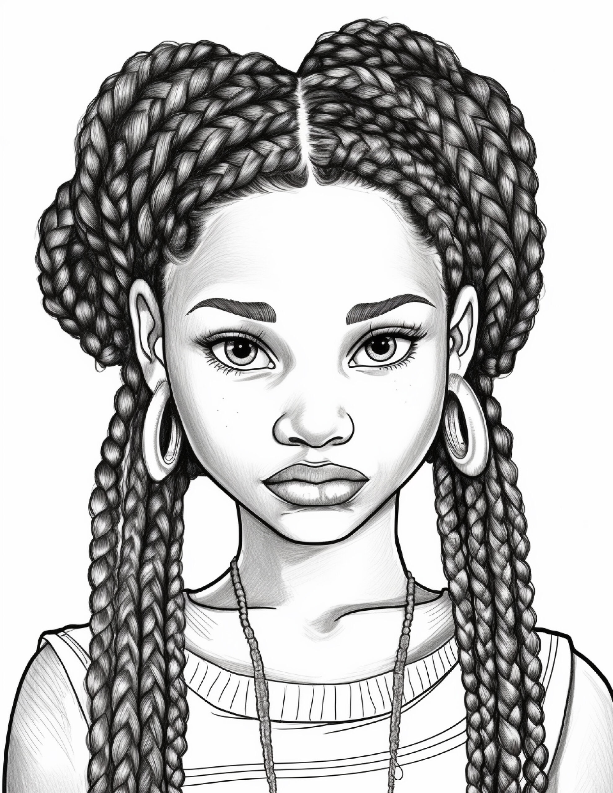 100 Beautiful Black Girls Coloring Pages - Free Printable