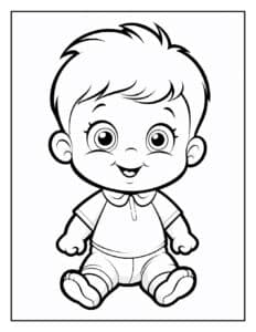 135 Baby Coloring Pages - Free Printable Baby PDF