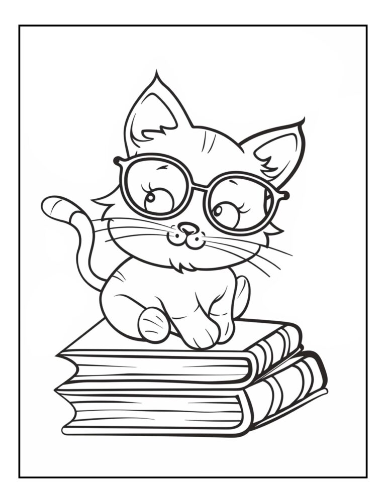 200+ Cute Kawaii Cat Coloring Pages - Free Printable Designs