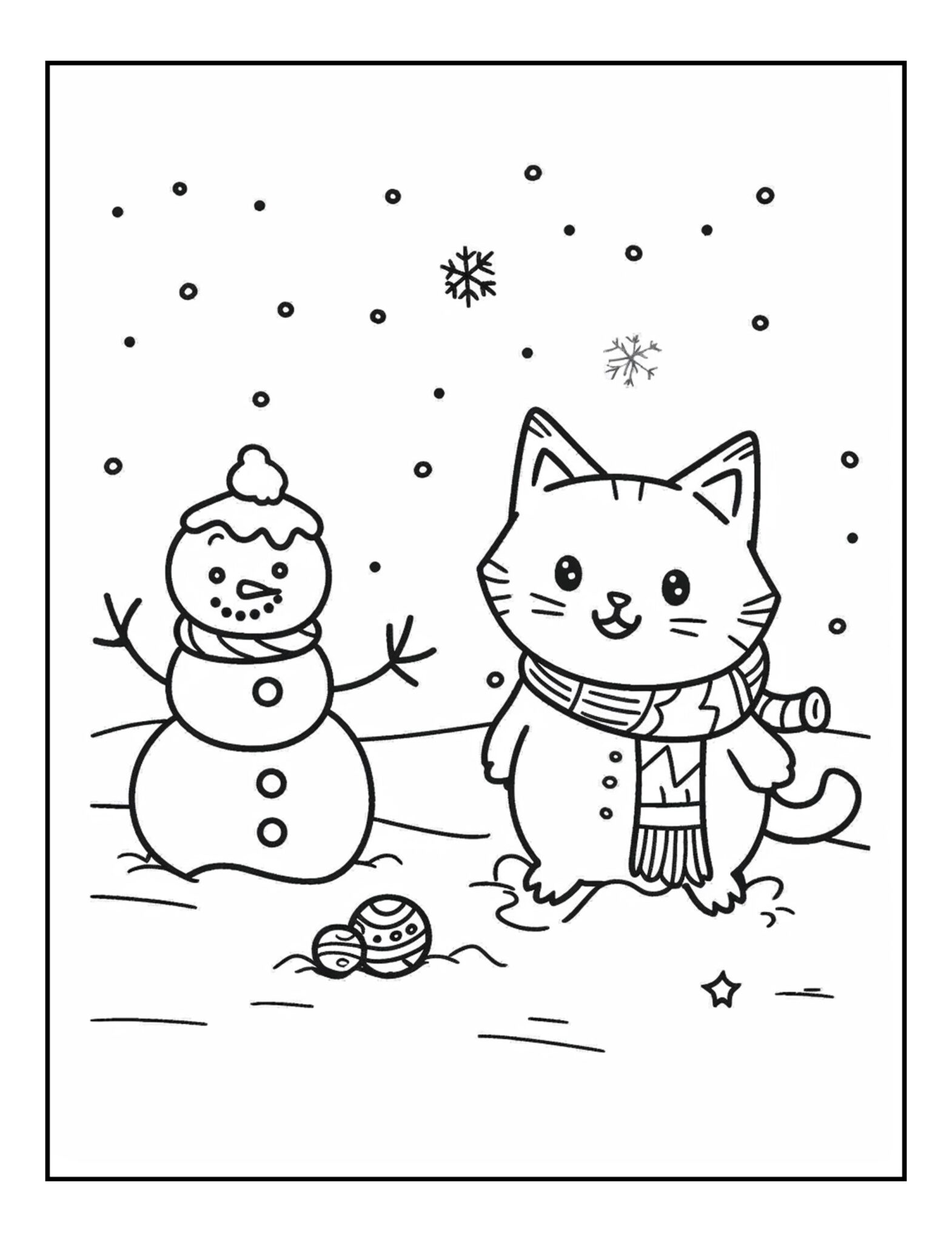 200+ Cute Kawaii Cat Coloring Pages - Free Printable Designs